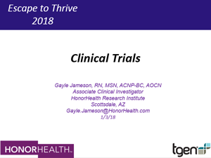 ESCAPE 2018 Presentations - Escape to THRIVE